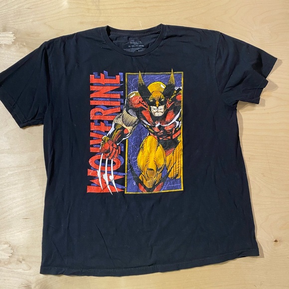 Marvel | Shirts | Marvel Black Logo Tshirt Wolverine Xl B | Poshmark